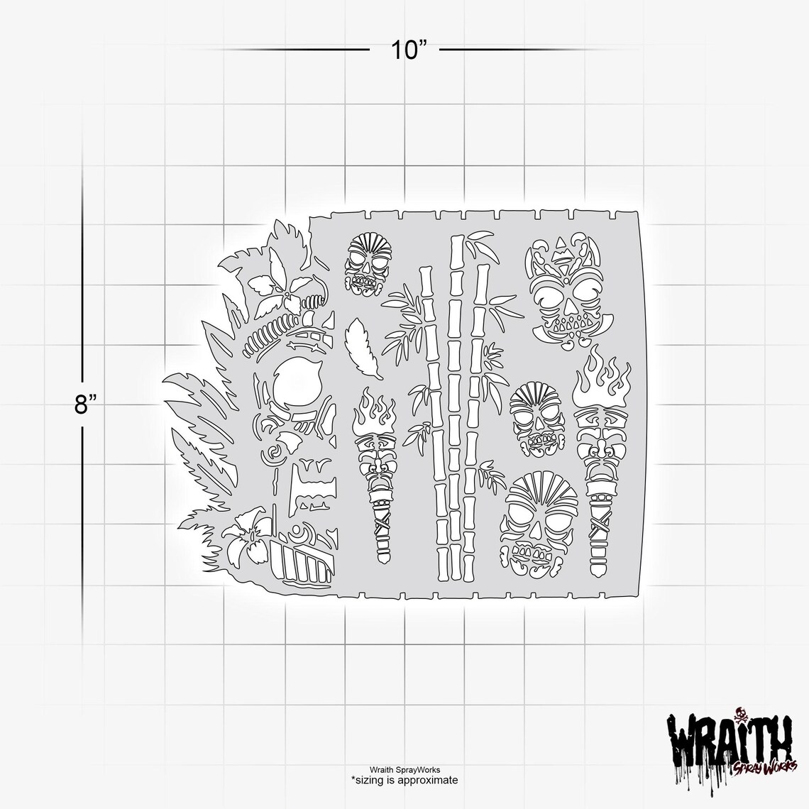 Tiki Maker #1 - Reusable Airbrush Stencil Template - Etsy