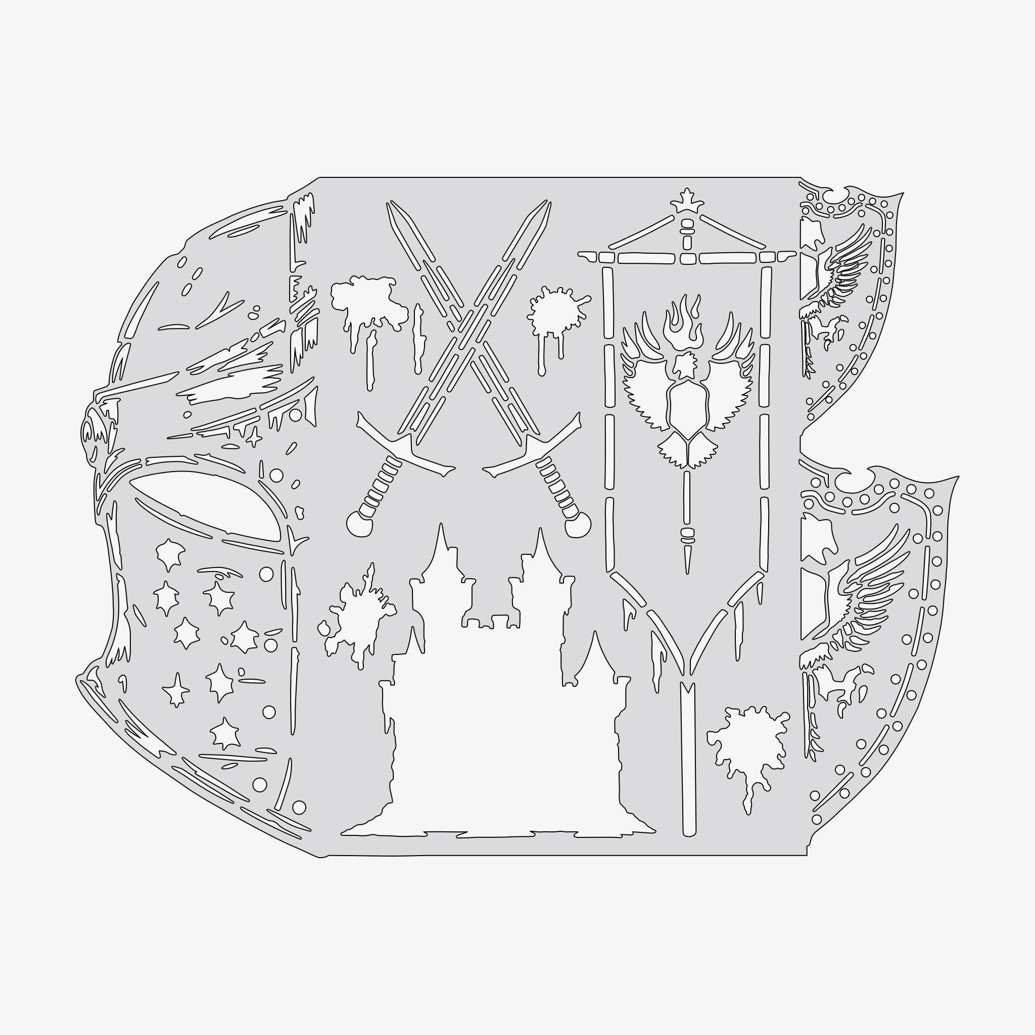 The Knight - Reusable Airbrush Stencil Template - Etsy