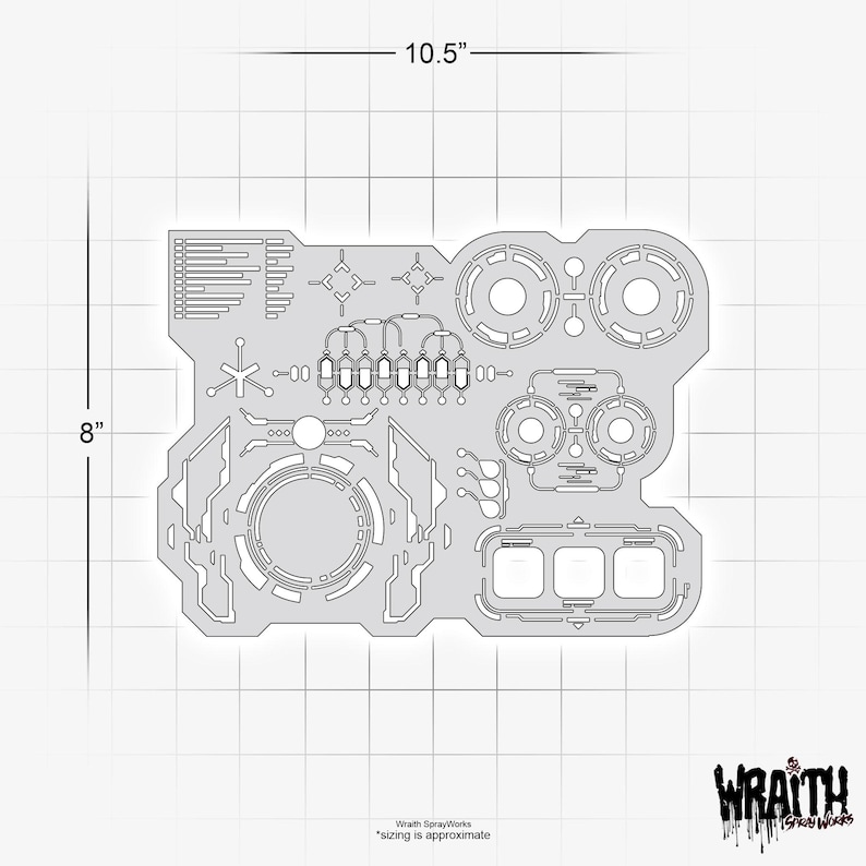 Tech Maker #3 - Reusable Airbrush Stencil Template - Etsy