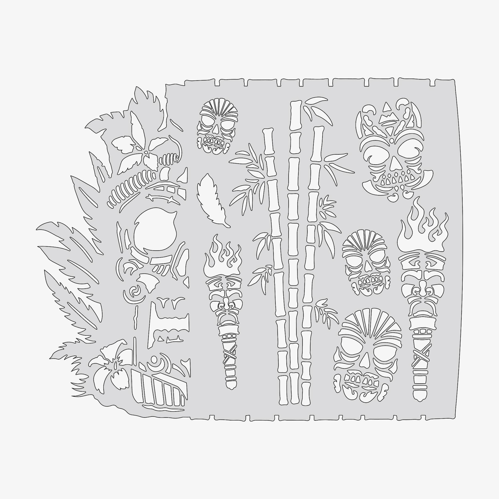 Tiki Maker #1 - Reusable Airbrush Stencil Template - Etsy