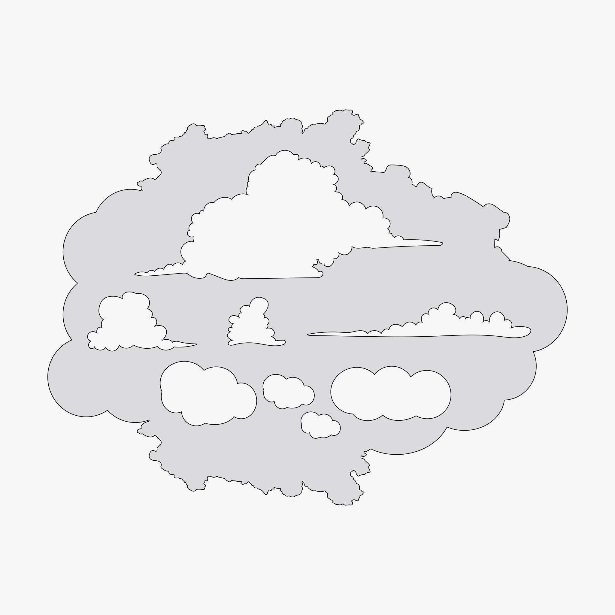 Cloud Kit - Reusable Airbrush Stencil Template - Etsy