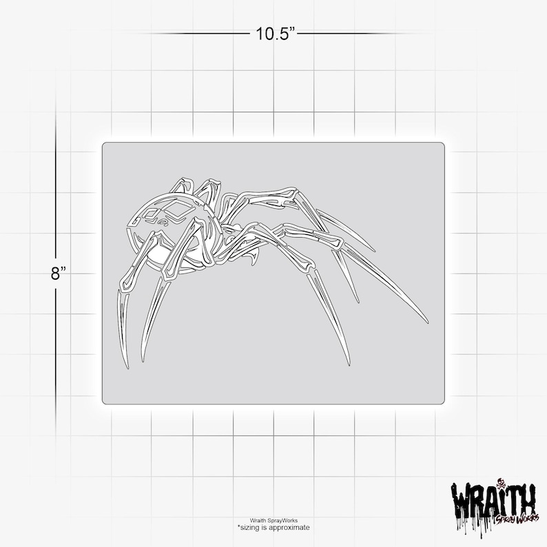 Spider #4 - Reusable Airbrush Stencil Template - Etsy
