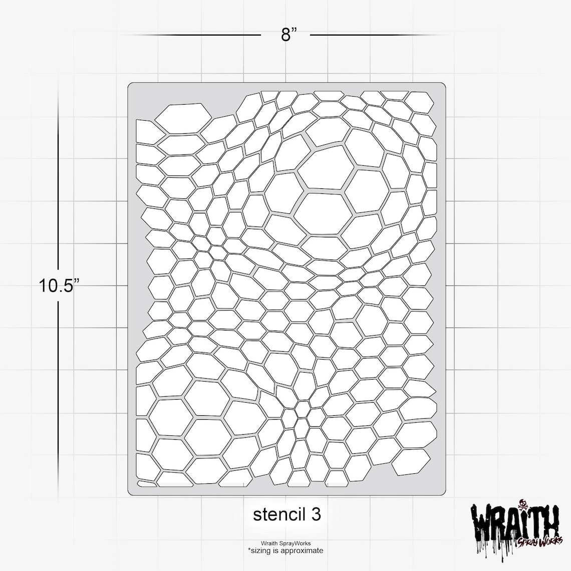 Hex Camo Set #2 - Reusable Airbrush Stencil Template - Etsy