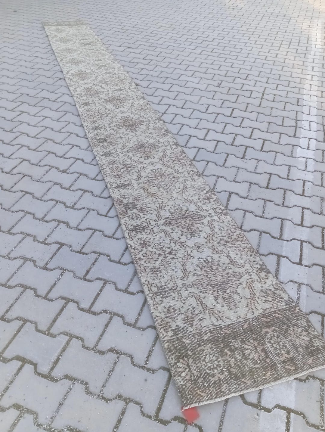 Antique Runner, 2x17 Turkish Hallway Skinny Runner Rug, 2x18 Oushak ...