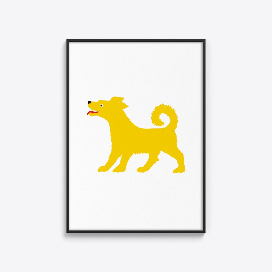 Enzo Mari: Dog Graphic Print, Animal Illustration, Wall Art Print - Etsy