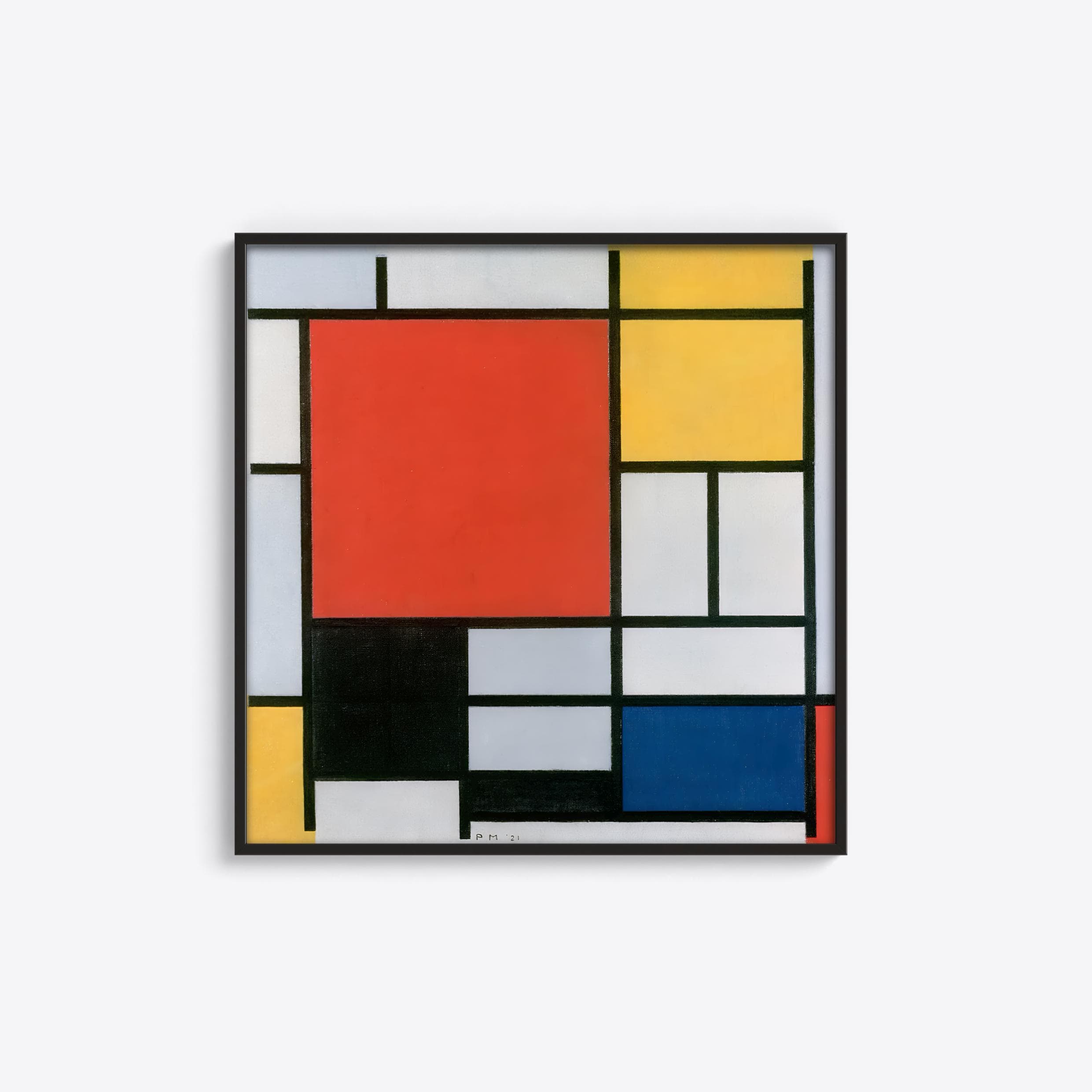 Piet Mondrian: Composition With Large Red Plane, Yellow, Black, Gray ...