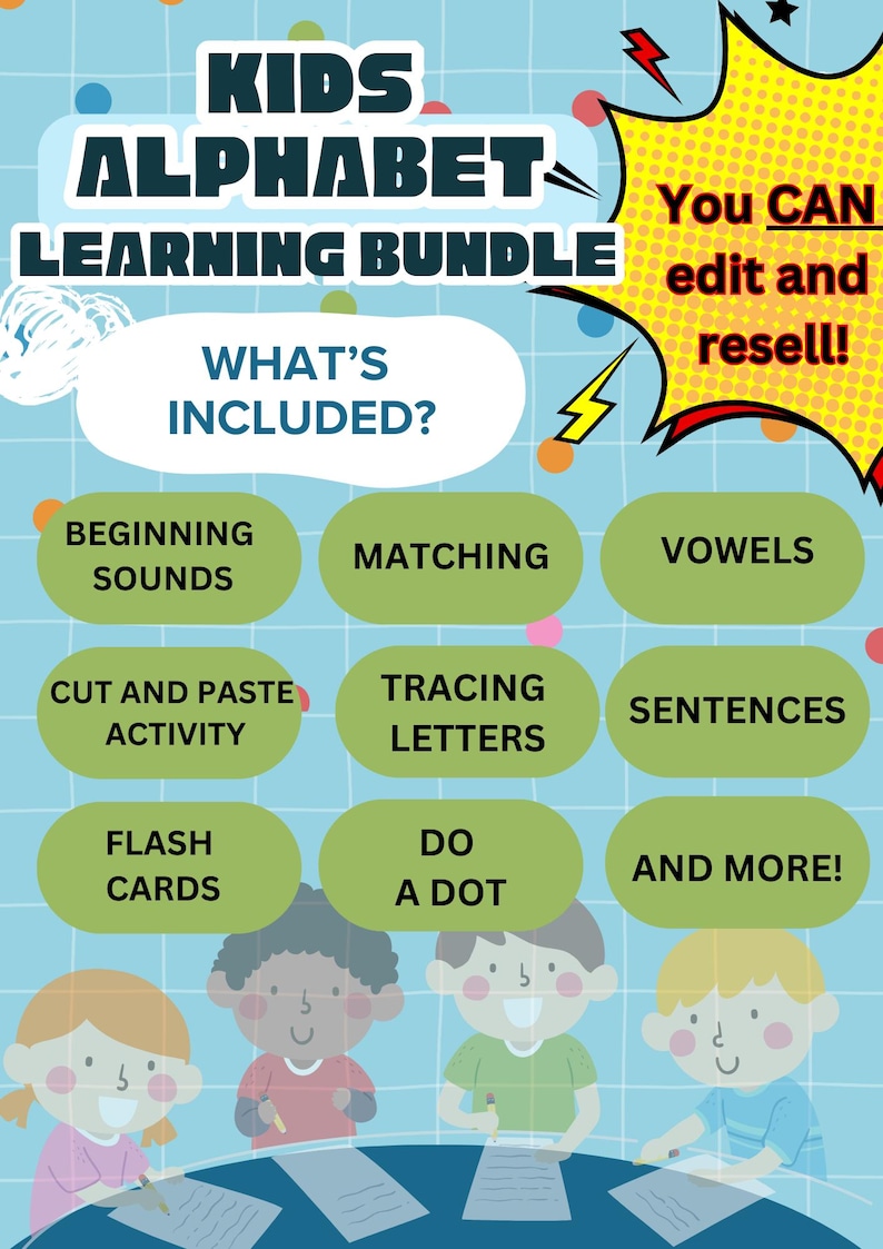 Kids Alphabet Learning Bundle - Etsy