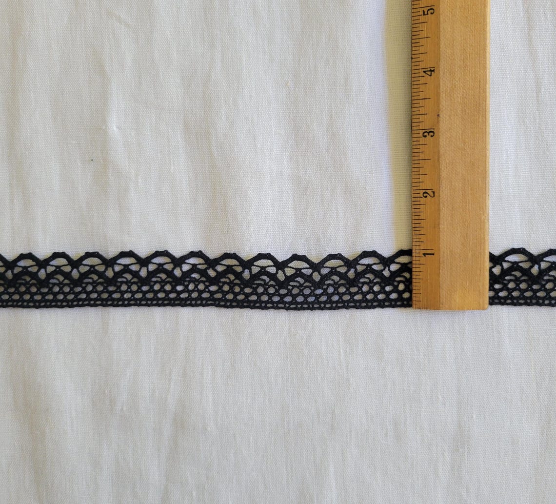 Cotton Crochet Black Scallop Lace - Etsy