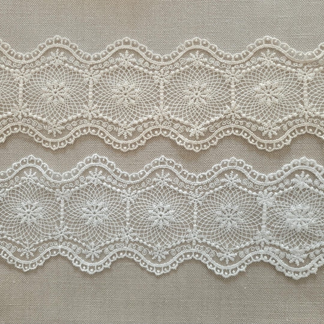 Netting W/ Embroidered Scalloped Lace - Etsy