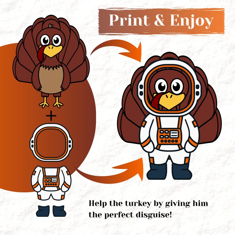 Turkey Disguise Printable | Astronaut Turkey Disguise Template ...