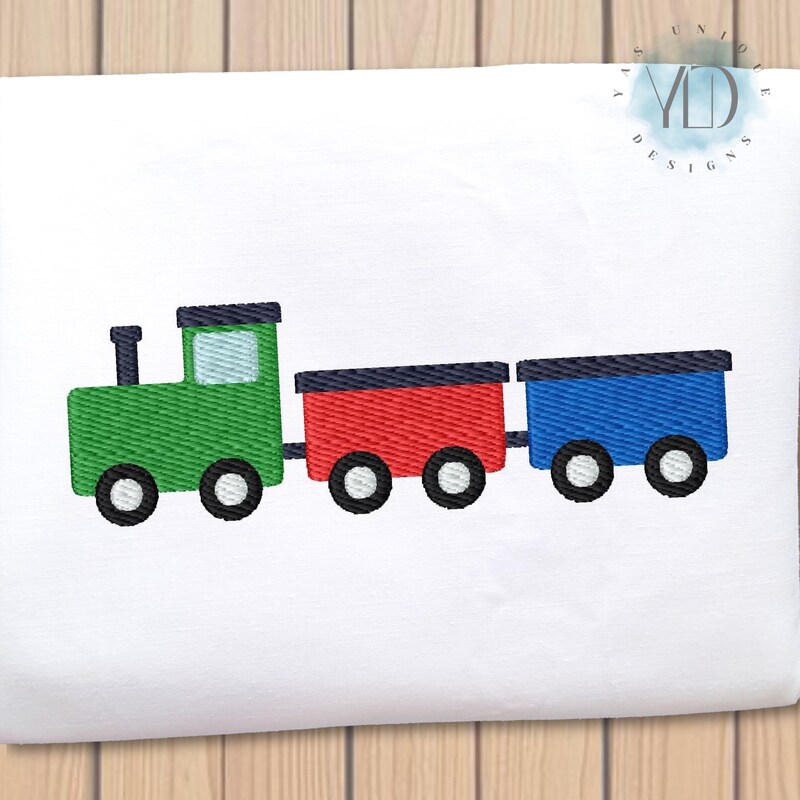 Train Embroidery Design - Etsy