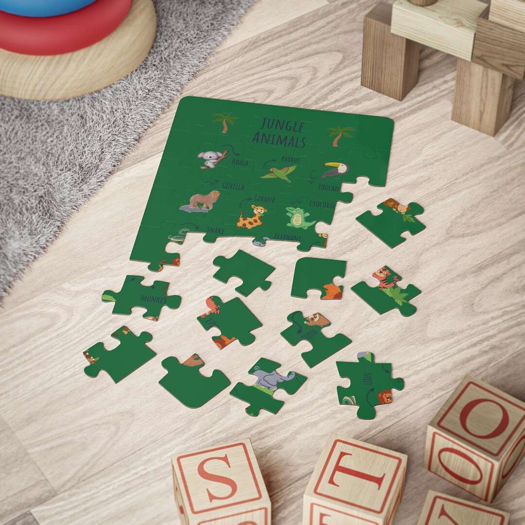 Jungle Animals Kids' Puzzle, Fun Learning Game, Educational Gift ...