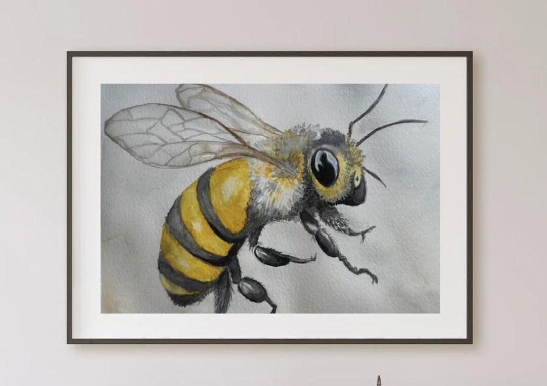Original Bee Painting - Etsy