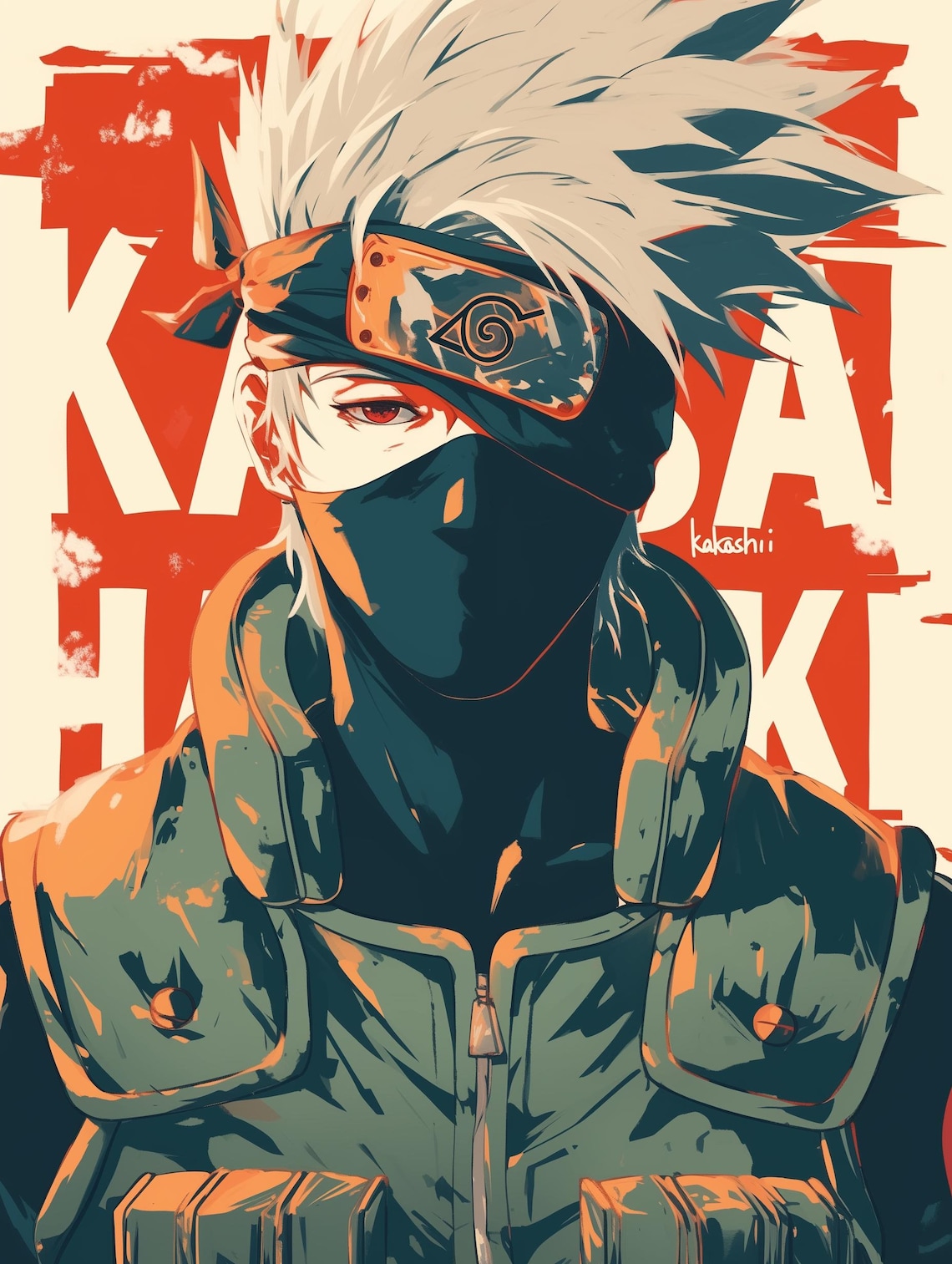 Kakashi Hatake Anime Poster | Epic Naruto Wall Art for Fans - Etsy