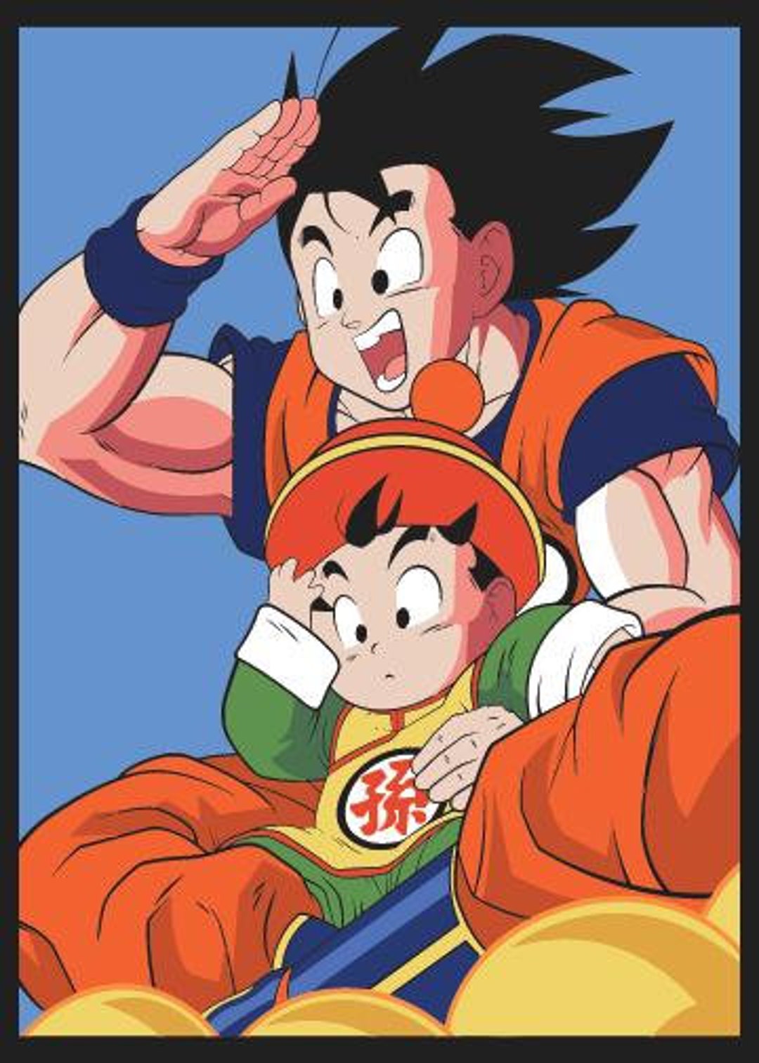 Dragon Ball Z Art Poster | Goku & Gohan High-quality Wall Art | Perfect ...