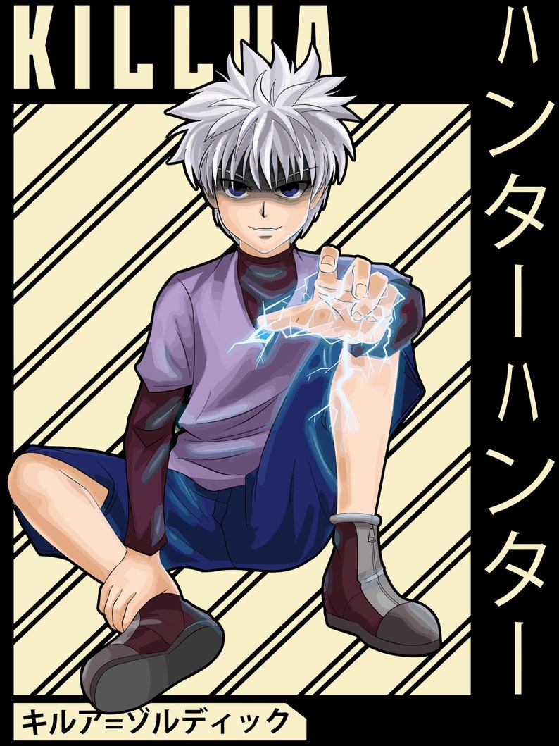 Killua Zoldyck Anime Poster | Hunter X Hunter Wall Art | Premium ...
