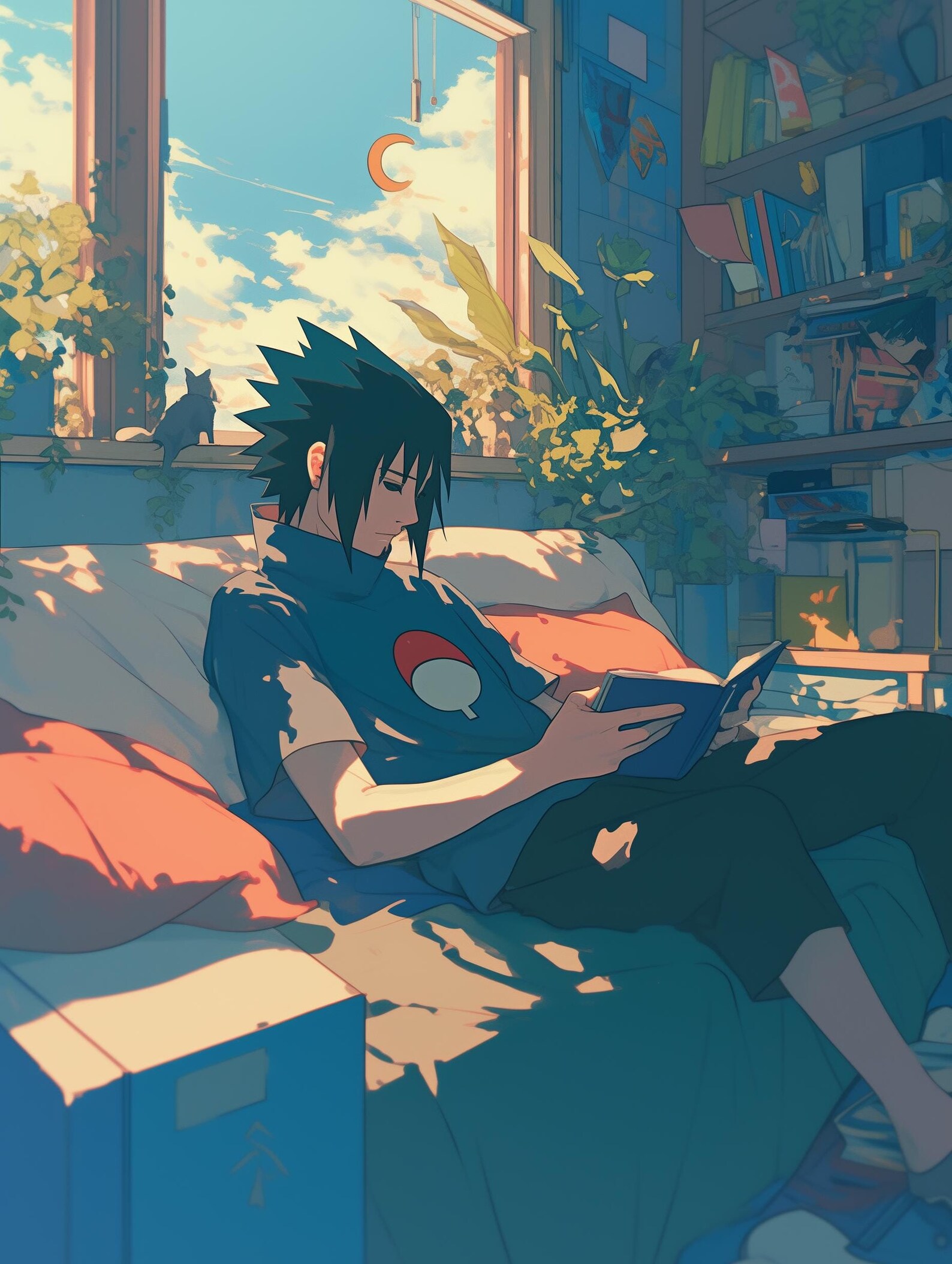 Dynamic Sasuke Anime Poster Striking Wall Art for Fans - Etsy