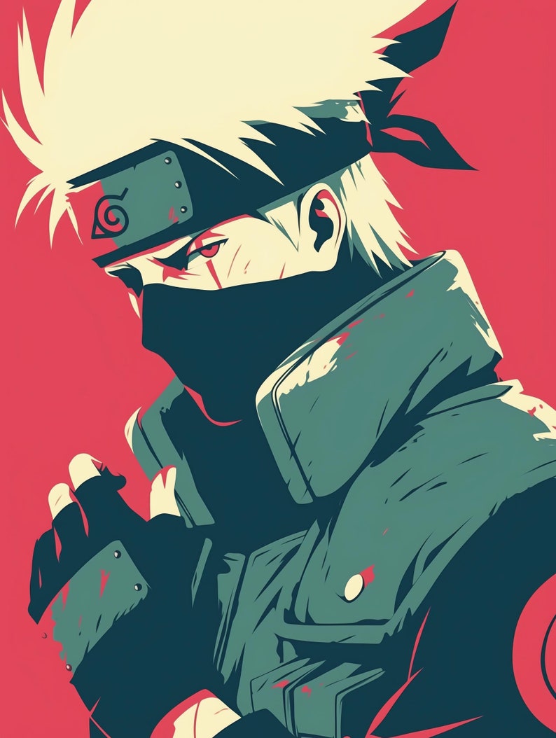Kakashi Hatake Anime Poster | Epic Naruto Wall Art for Fans - Etsy