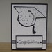 Congratulations Graduate in Black and White, Handmade Card - Etsy