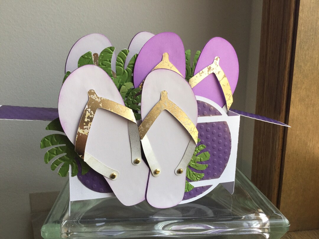 Cheers! Summer Vacation Flip Flop Box Card -- Handmade Card and ...