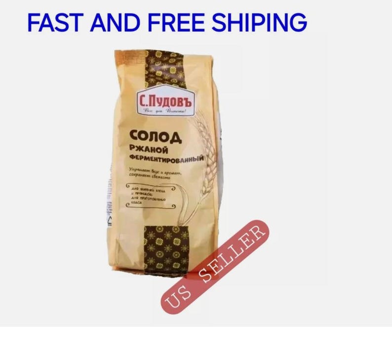 Rye Malt S.pudov 300 G Fermented Kvas Bread - Etsy