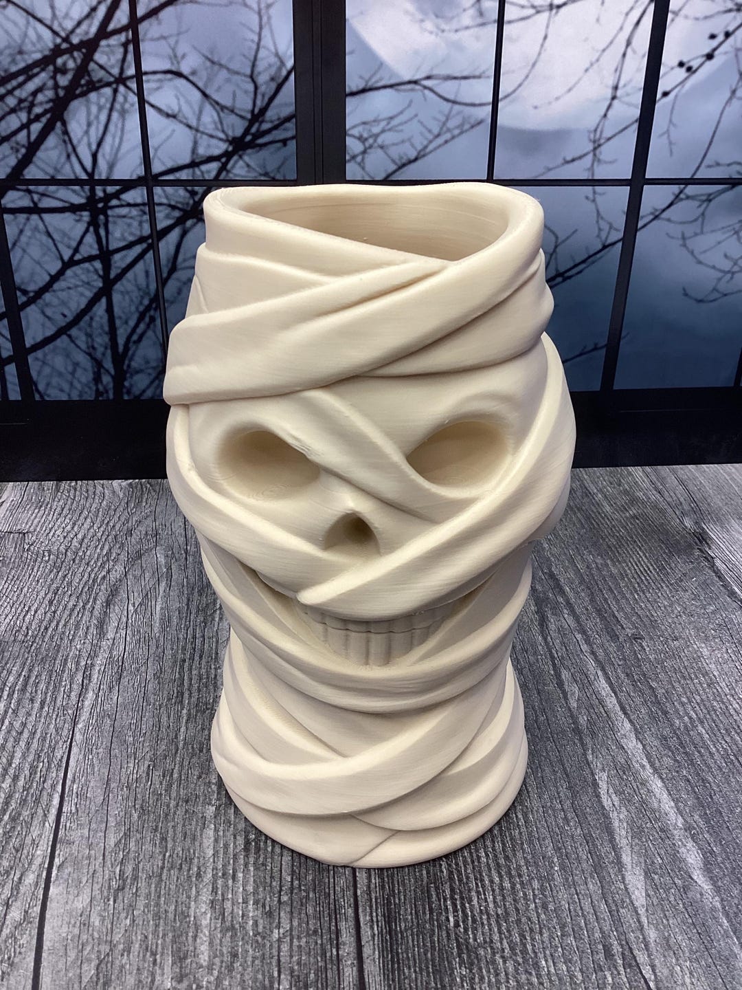 Mummy Vase – Spooky Halloween Centerpiece – Gothic Wrapped Vase ...