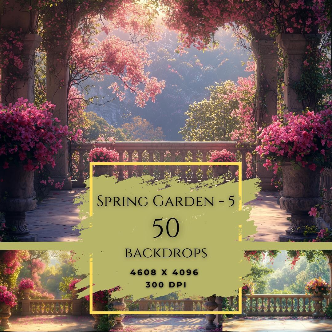 50 Spring Digital Backgrounds Photography, Easter Digital Backdrops ...