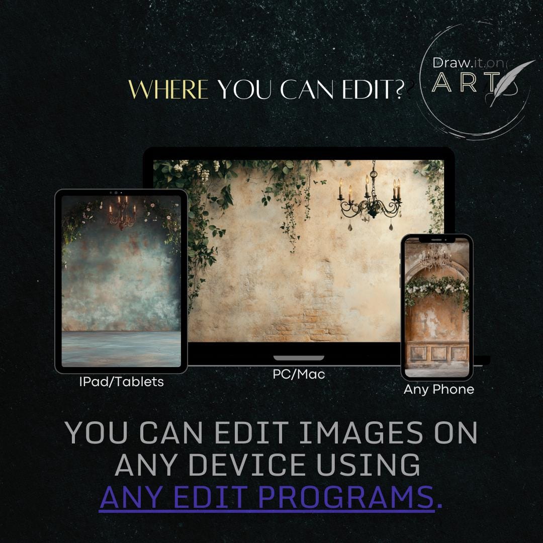 100 Old Master Backgrounds, Studio Backdrop, Studio Overlays, Digital ...