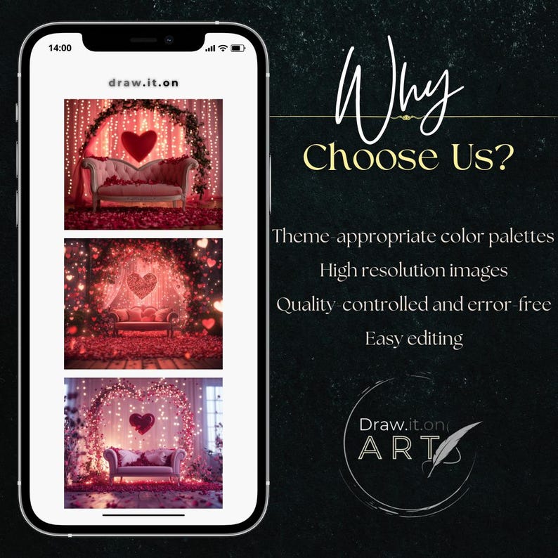 100 Valentine's Day Backgrounds, Studio Backdrop, Studio Overlays ...