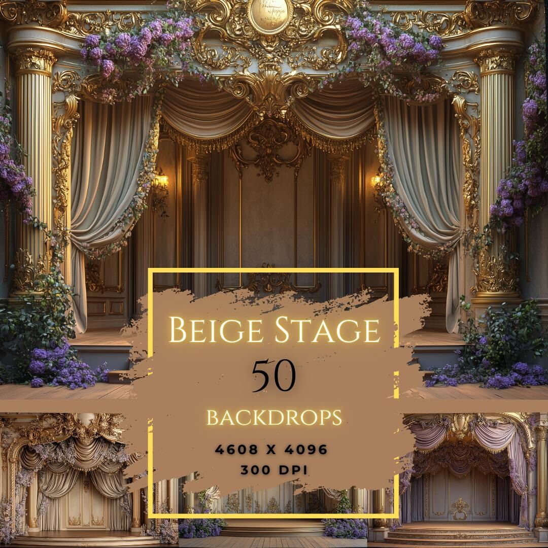 Old Master Backgrounds, Stage Backdrop, Studio Overlays, Digital Fine ...