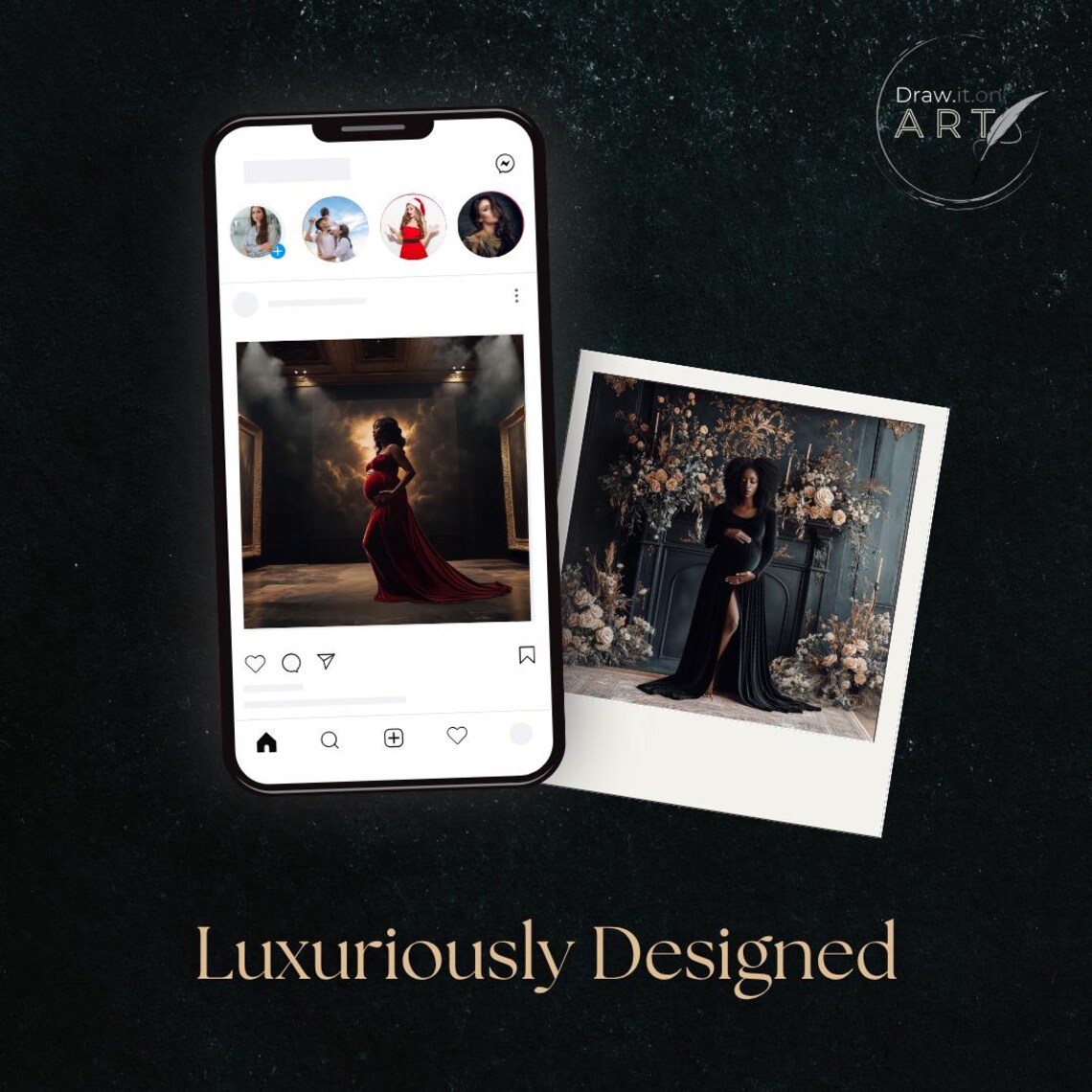 250 Black Old Master Backdrops, Digital Studio Backgrounds, Fine Art ...