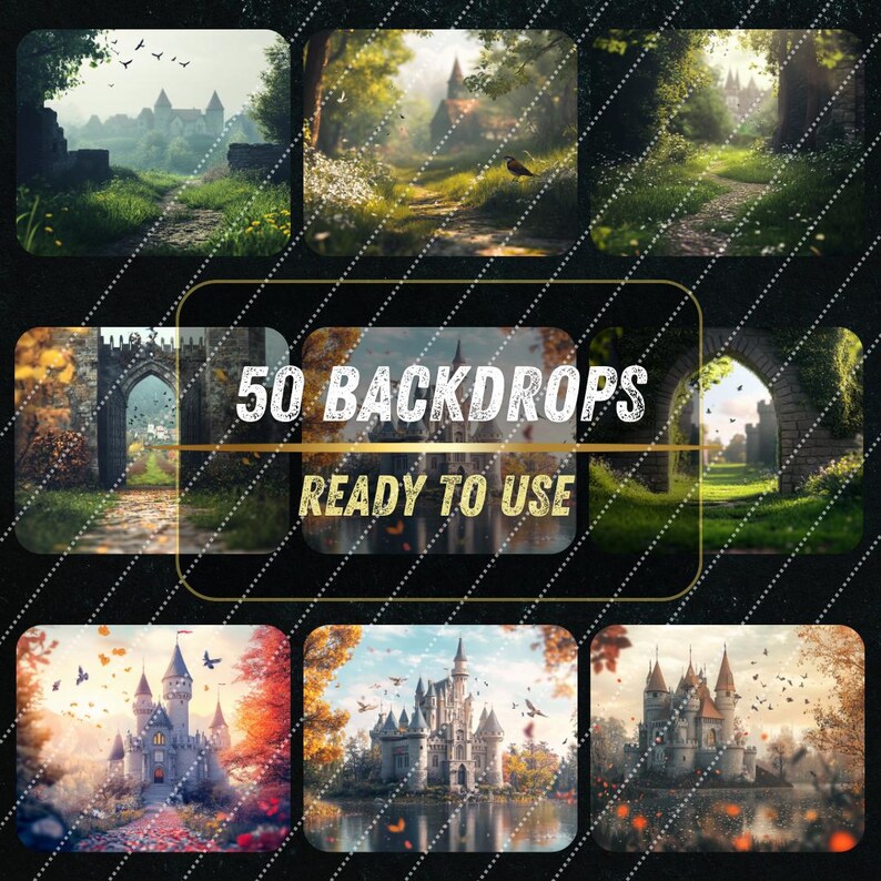 50 Medieval Backdrops, Medieval Castle Backdrop, Photography Background ...