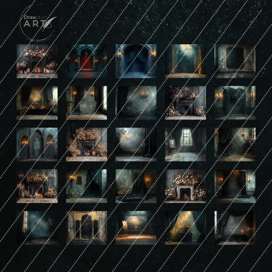 250 Black Old Master Backdrops, Digital Studio Backgrounds, Fine Art ...