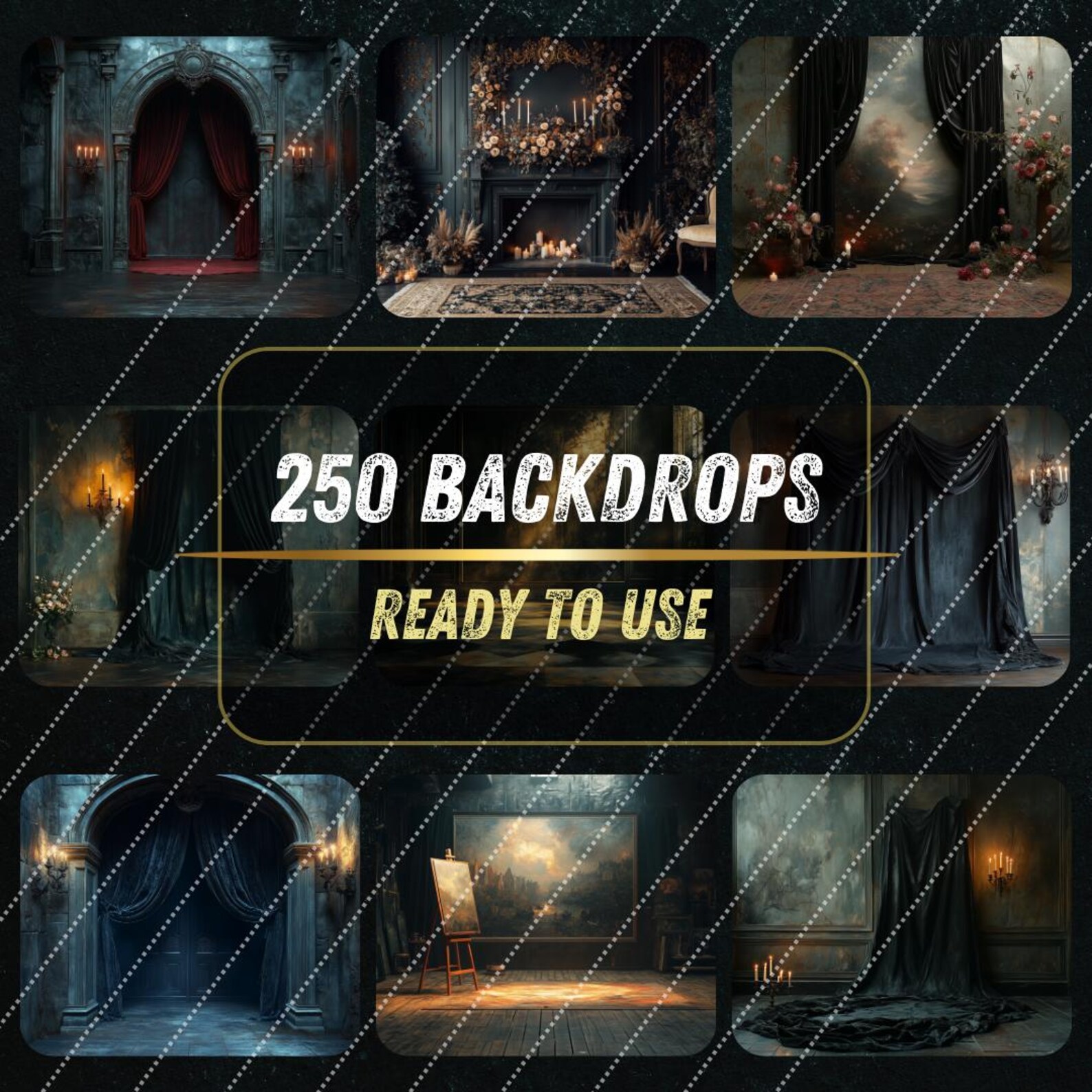 250 Black Old Master Backdrops, Digital Studio Backgrounds, Fine Art ...