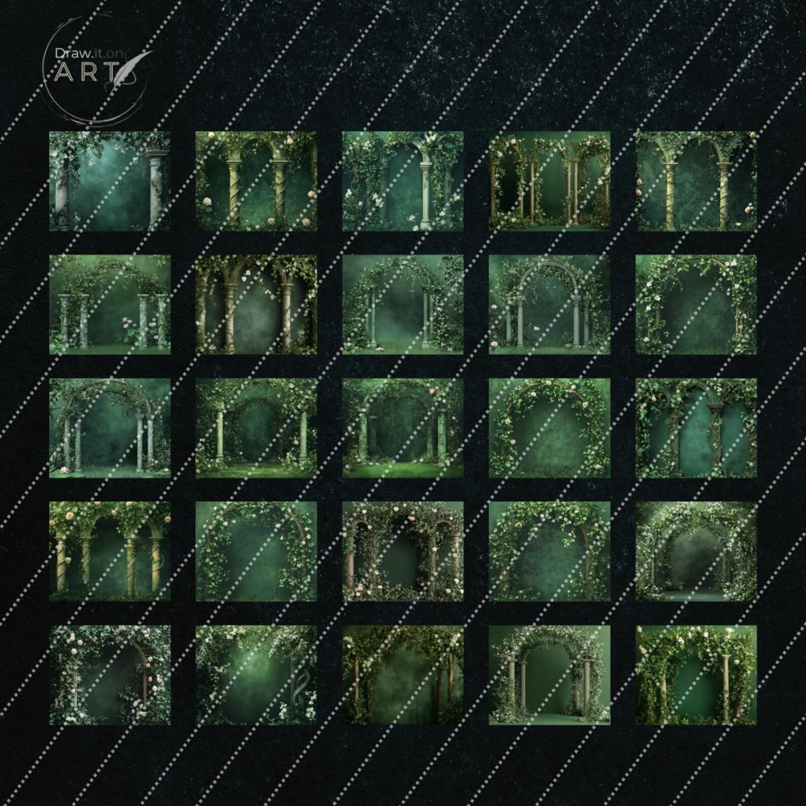 50 Green Forest Backdrops, Backdrop Overlays for Photographers, Nature ...
