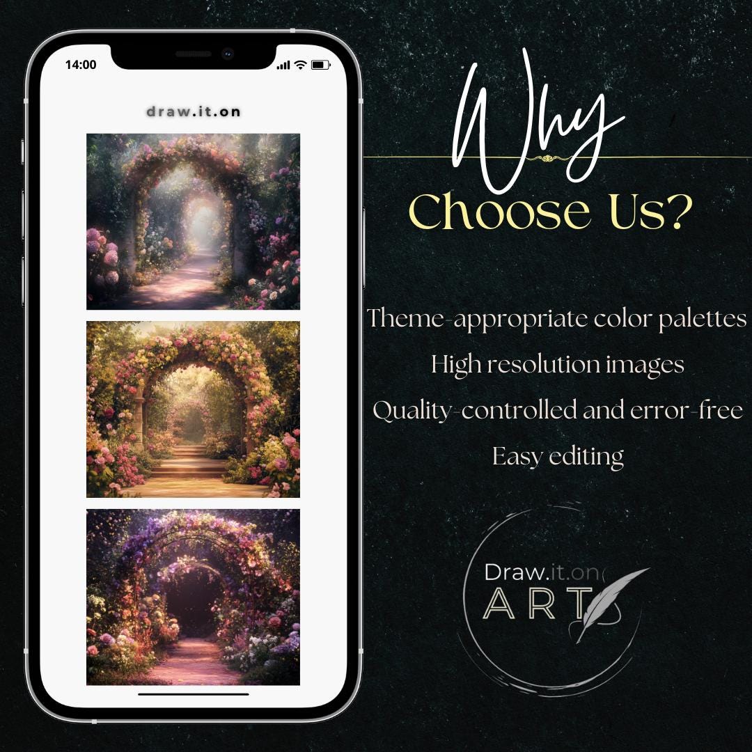100 Enchanted Forest Digital Overlay, Backdrop Overlays for ...