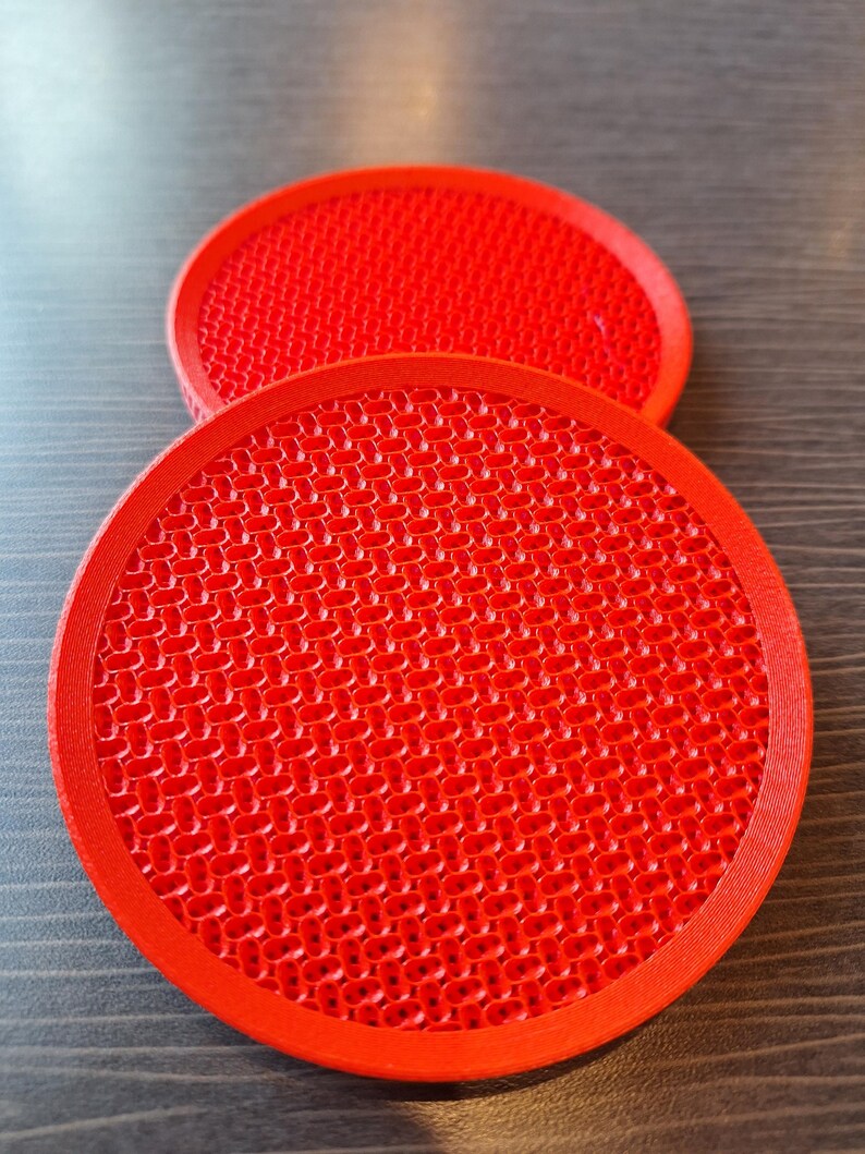 3D Printed Carbon Fiber Drink Coasters X 4 Pack - Stackable - Etsy