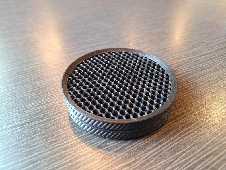 3D Printed Carbon Fiber Drink Coasters X 4 Pack - Stackable - Etsy