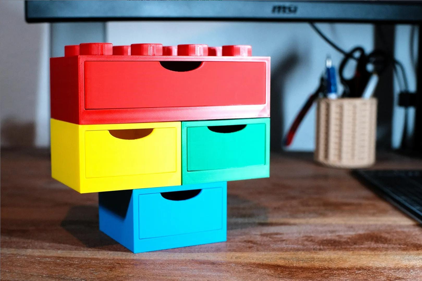 Brick Stackable Desk Box Comes With 4 Piezes - Etsy