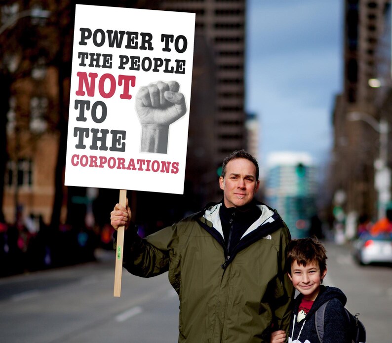 Digital Protest Sign: Power to the People Design (JPG) - Etsy