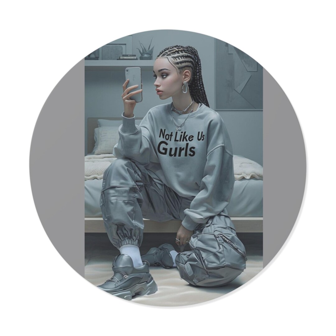 Trendy Round Stylish Gurl Vinyl Decals - Etsy