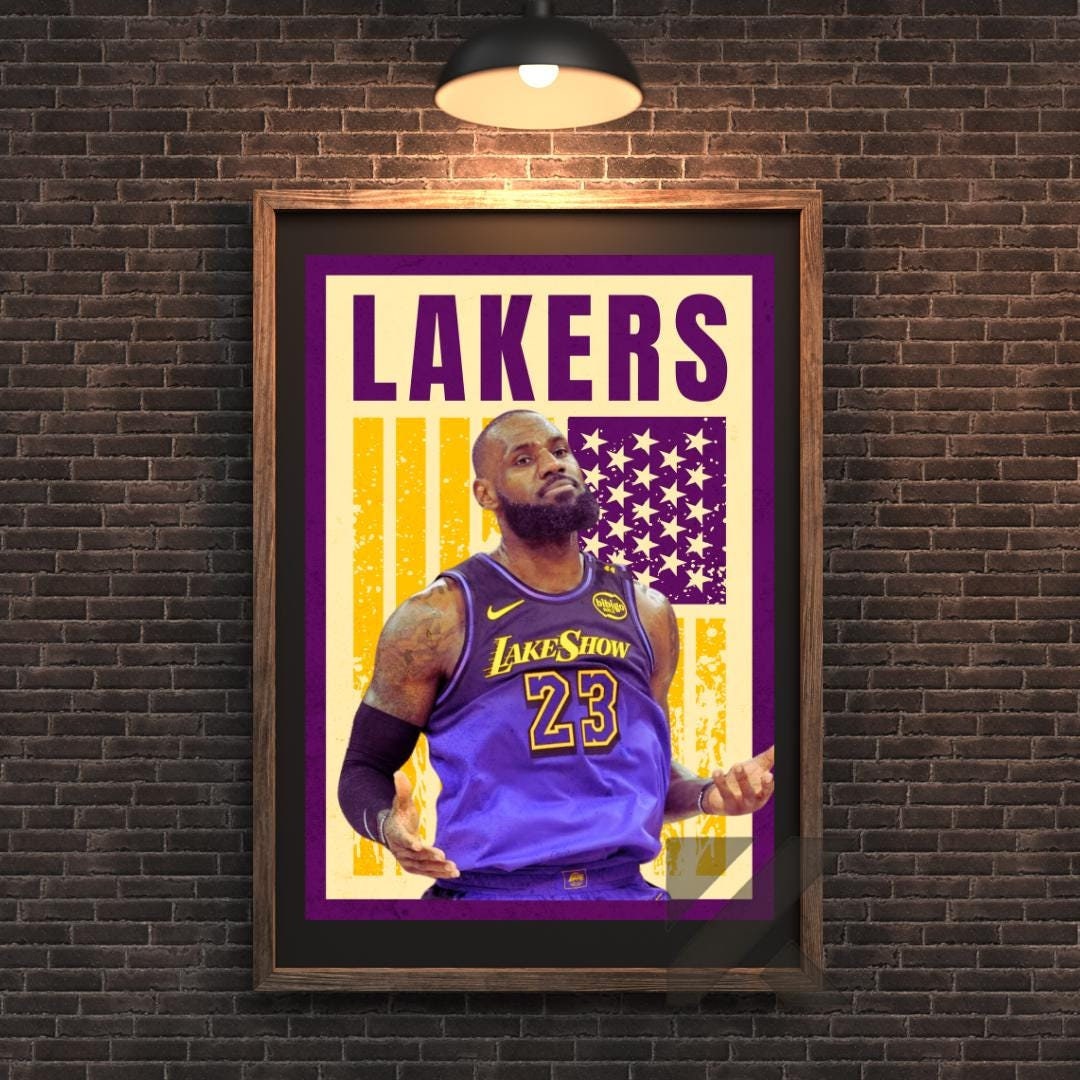 Lebron James Poster, Basketball, NBA Poster, Sports Poster, Lakers ...