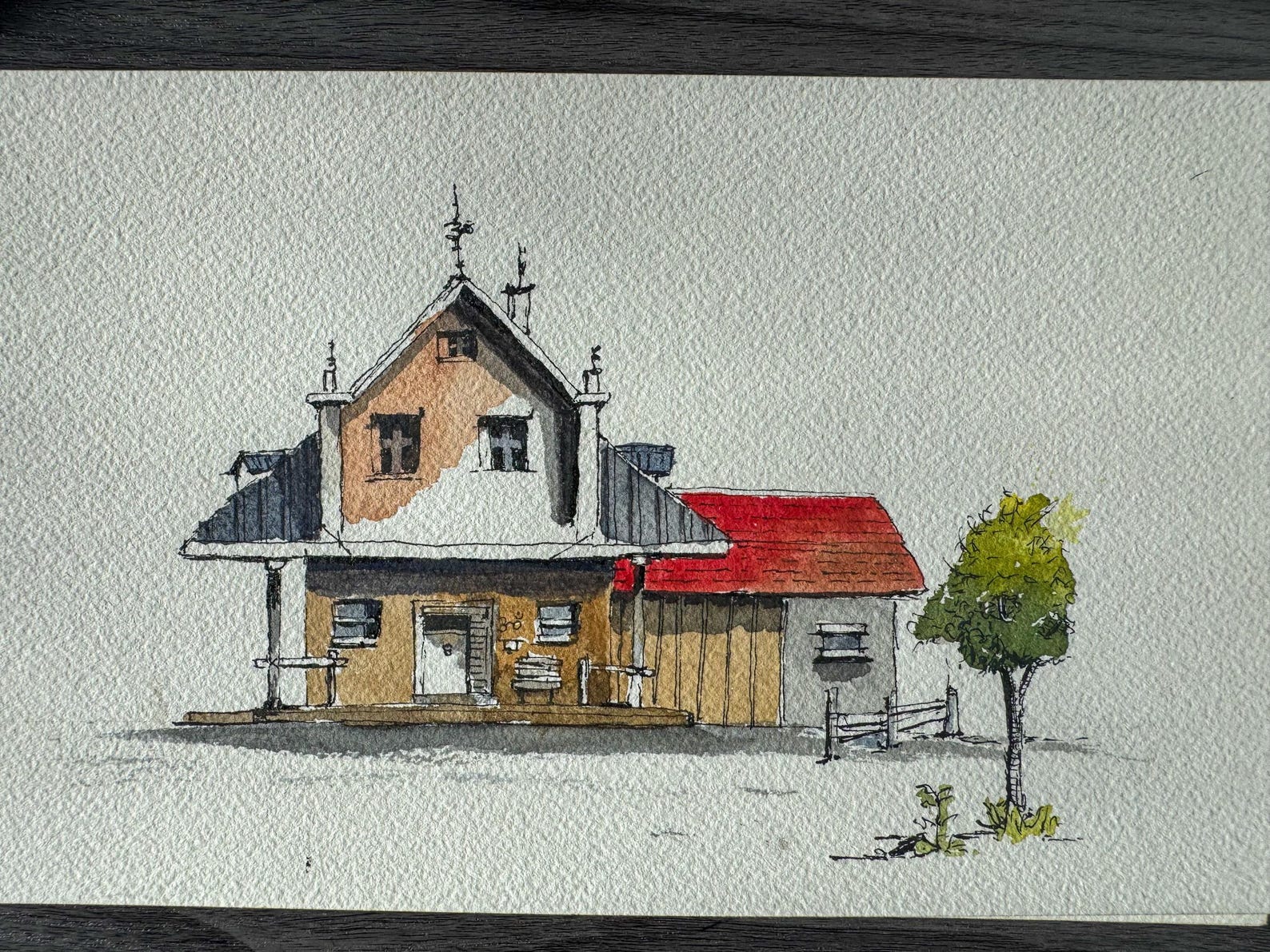 Custom Hand-painted Watercolor House | Original Art on Premium Paper - Etsy