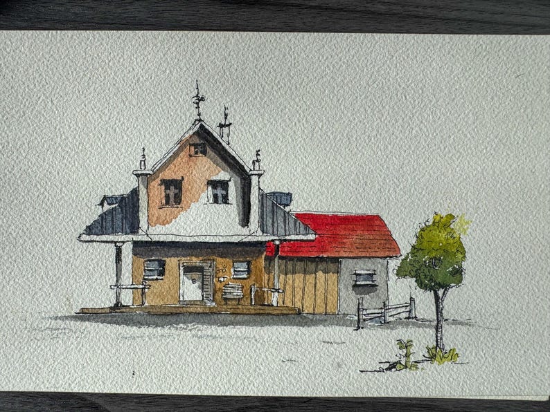 Custom Hand-painted Watercolor House | Original Art on Premium Paper - Etsy