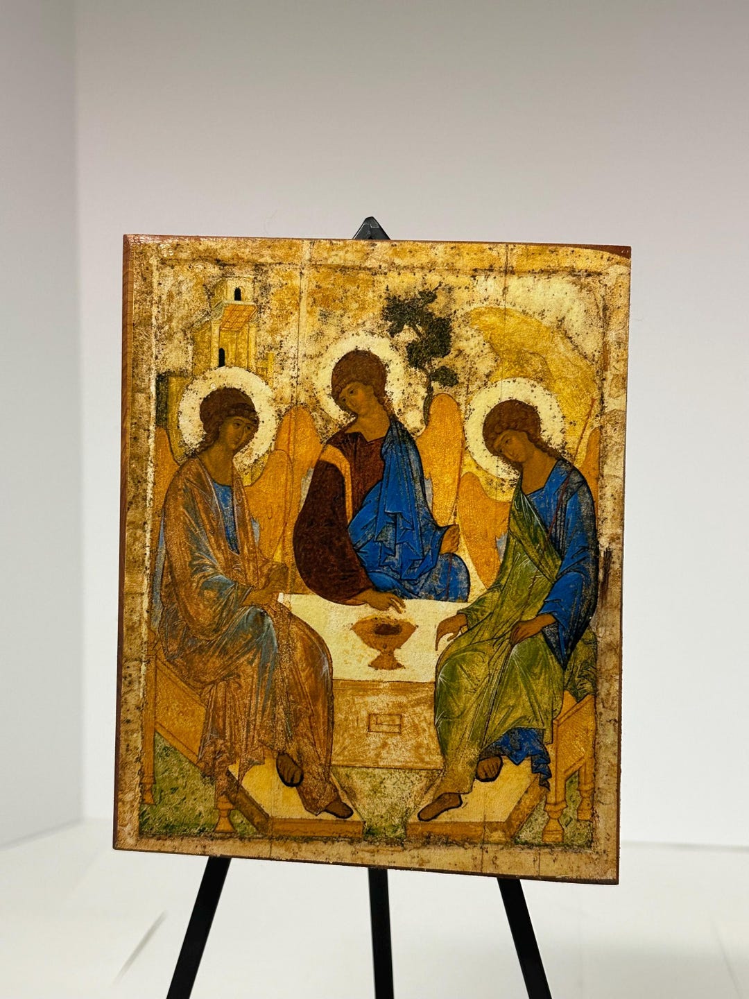 The Trinity Icon by Andre Rublev on Live Edge Cedar Wood. - Etsy