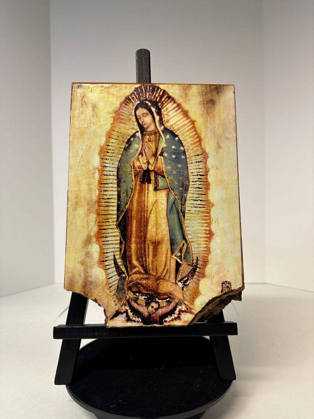 Our Lady of Guadalupe Icon on Live Edge Cedar. - Etsy