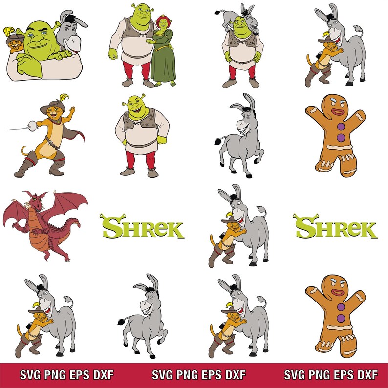 Shrek SVG Bundle LAYERED Cricut Files,instant Download - Etsy Australia