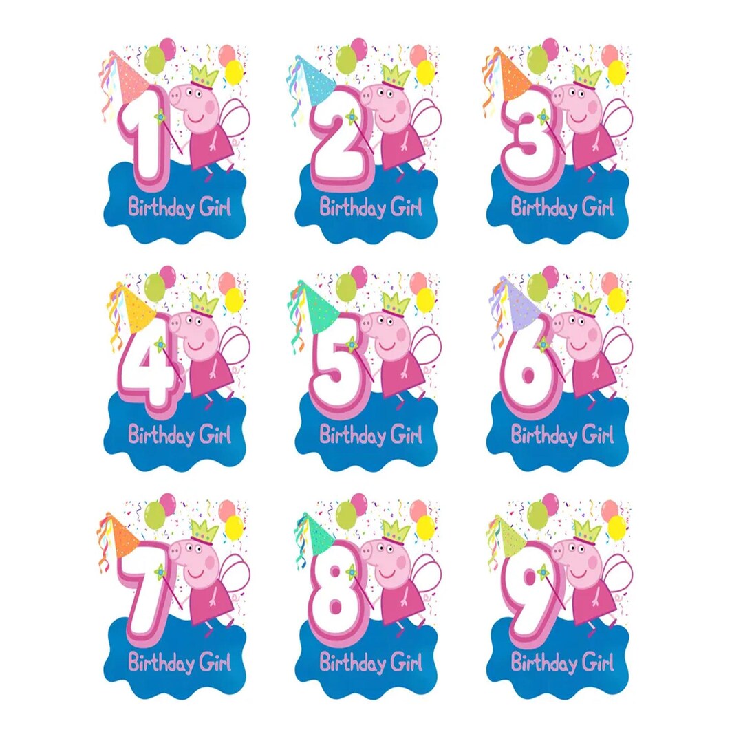 Peppa Pig Birthday Number Png I Peppa Pig Birthday Party Family I Peppa ...