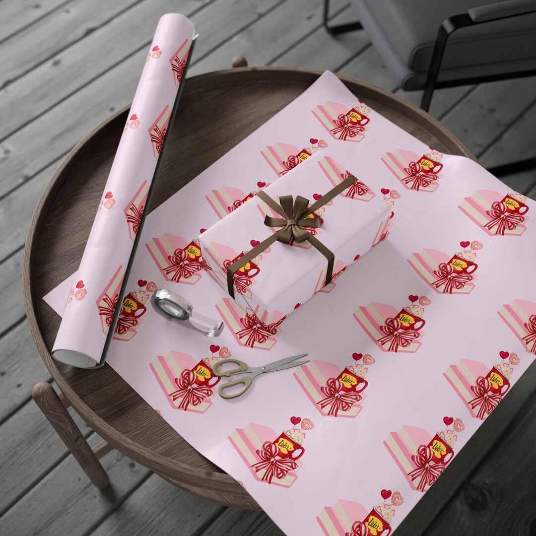 Gilmore Girls Luke's Pink and Red Wrapping Paper - Etsy