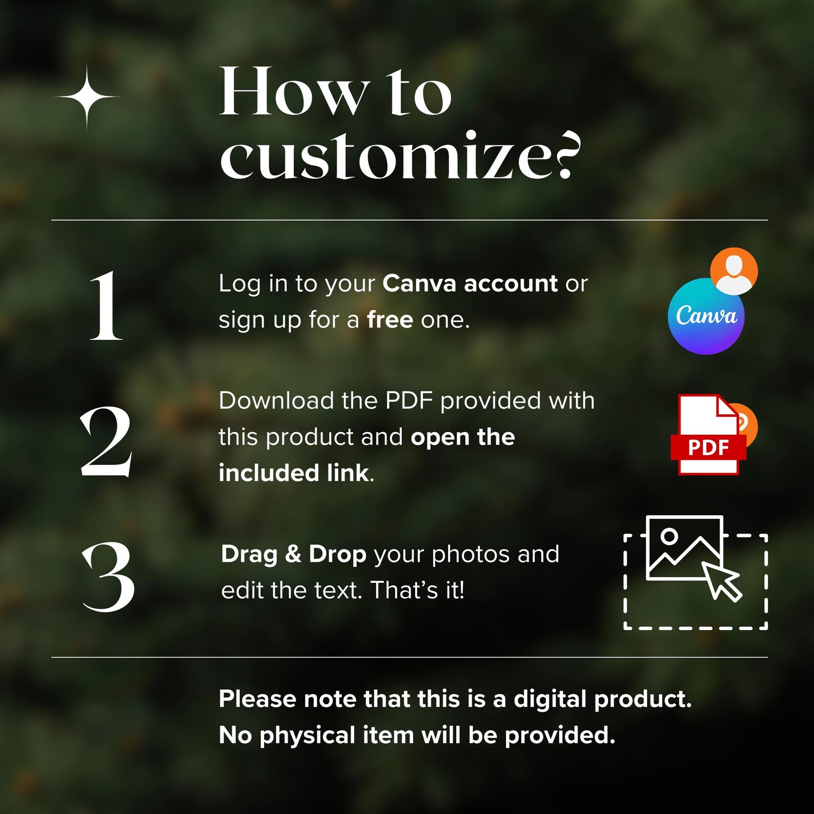 Editable Minimalist Christmas Horizontal Postcard Template for Canva ...